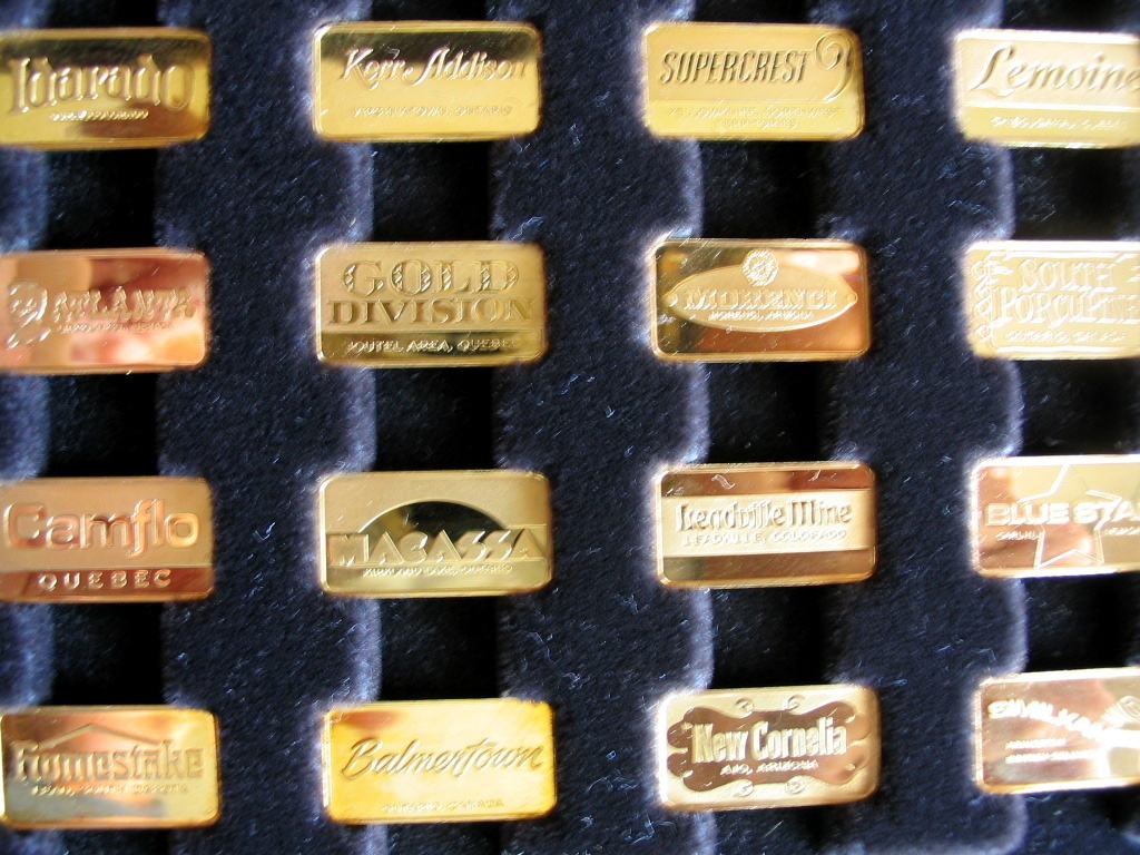 Franklin Mint Gold Mines Ingots